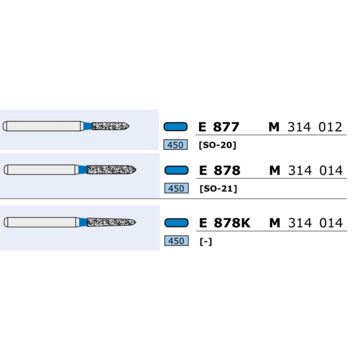 Medium Torpedo Diamond Burs in Pakistan - Torpedo Bur Dental
